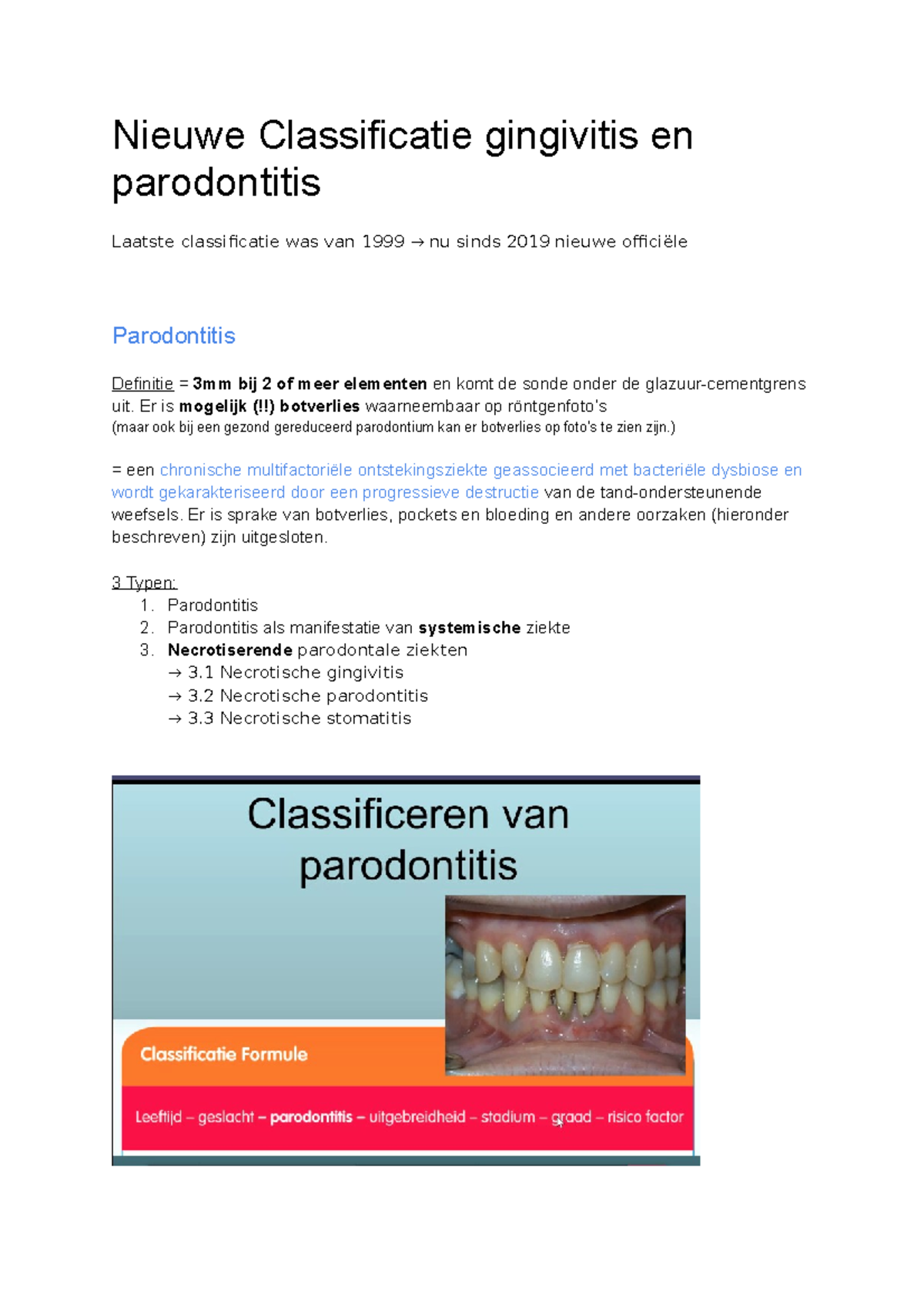 Nieuwe Classificatie gingivitis en parodontitis (PPS) - Nieuwe ...
