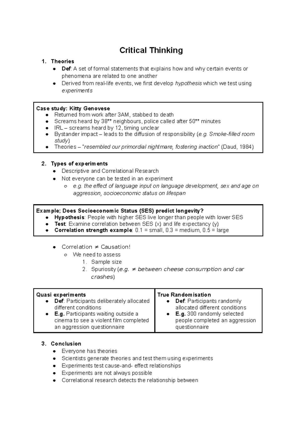 1. Critical Thinking - Critical Thinking Theories Def: A set of formal ...