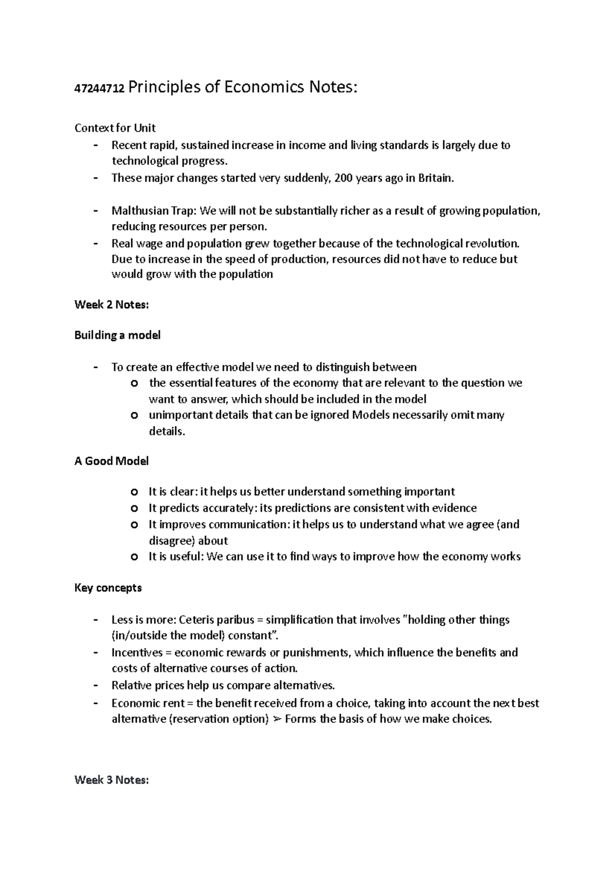 Principles of Economics Notes - 47244712 Principles of Economics Notes ...