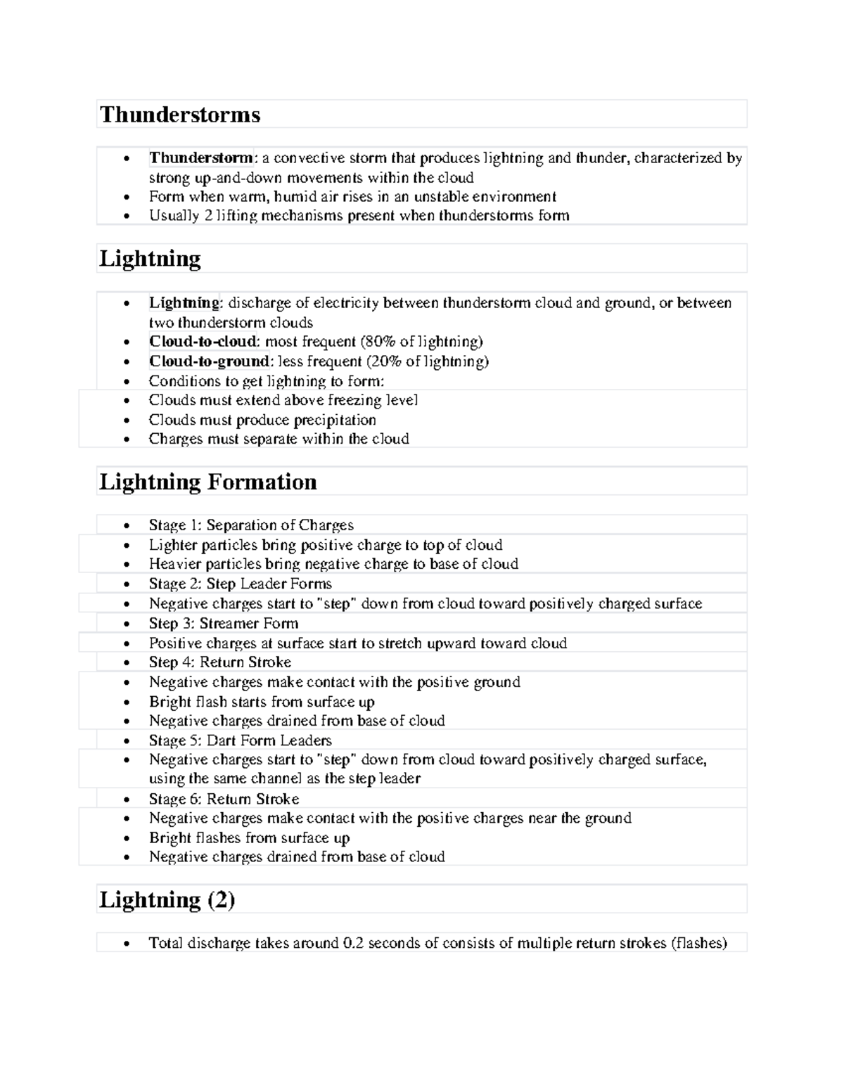 Thunderstorms Lecture - Thunderstorms Thunderstorm : a convective storm ...