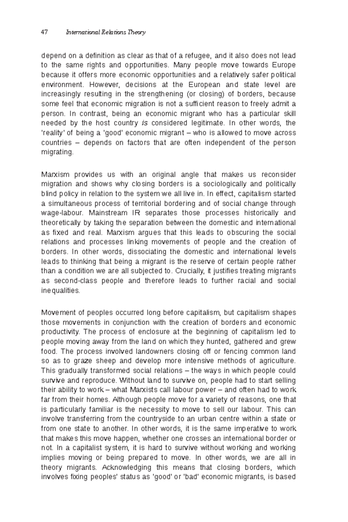 International Relations-31 - Many people move towards Europe because it ...