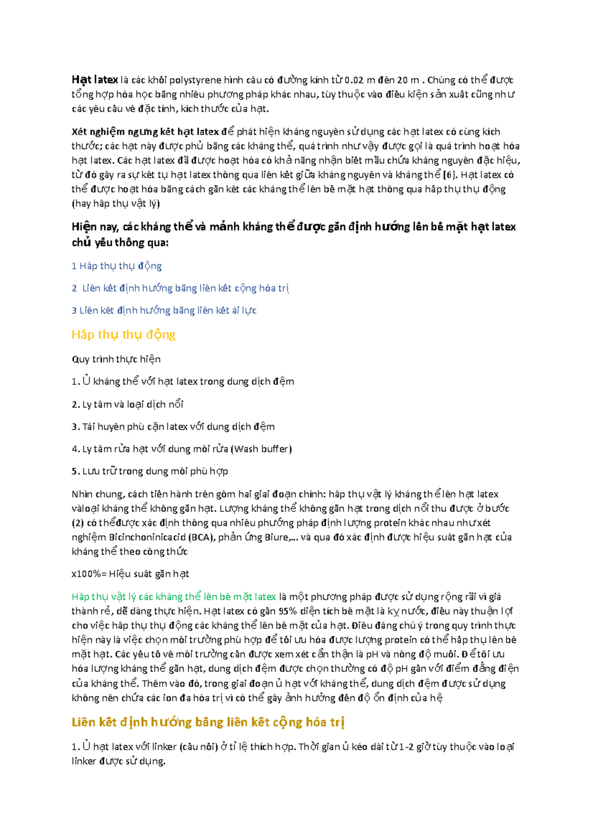 Latex - vi sinh - H ạt latex là các khốối polystyrene hình cầầu có đ ường kính t ừ 0 m đếốn 20 m ...