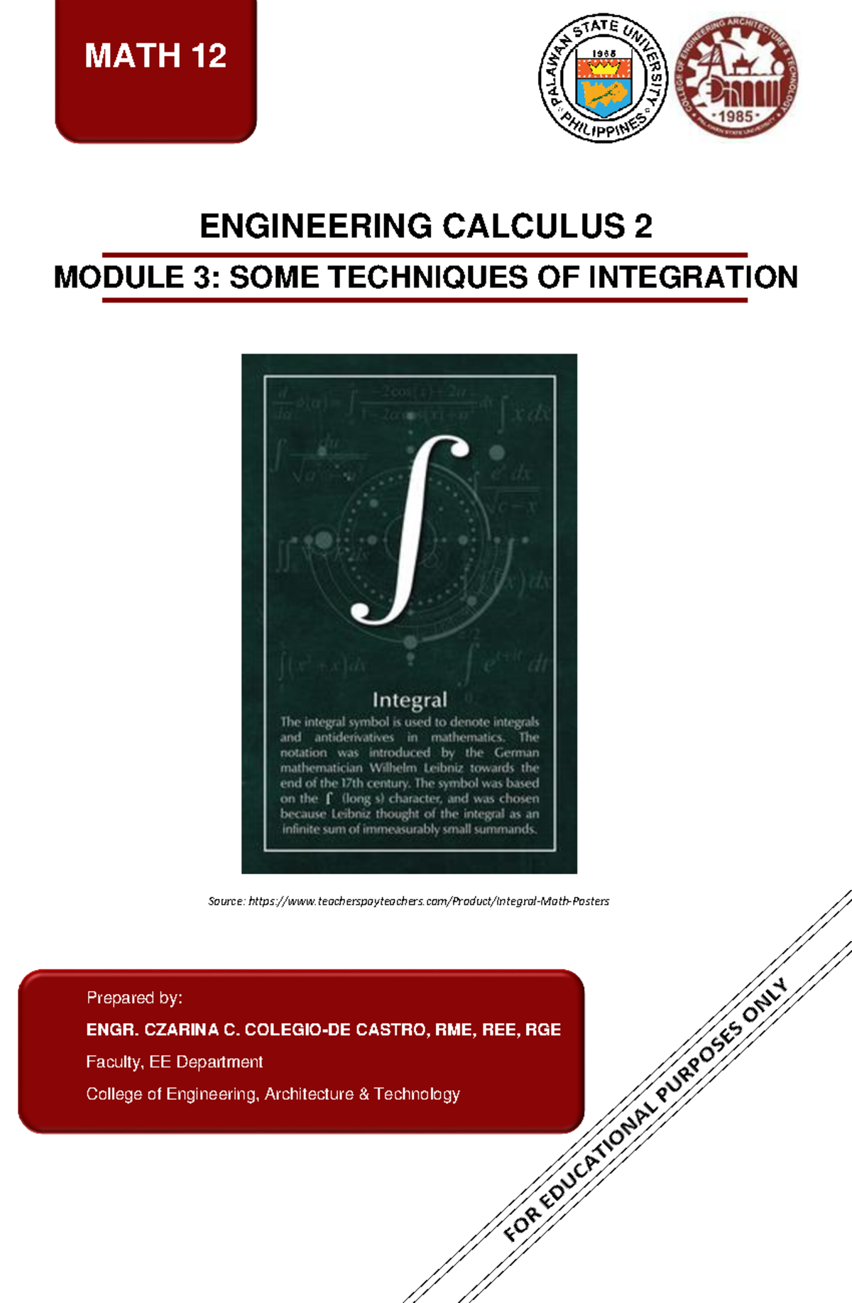 Calculus 2 Module 3 Lesson 2 - Education - PSU - Studocu