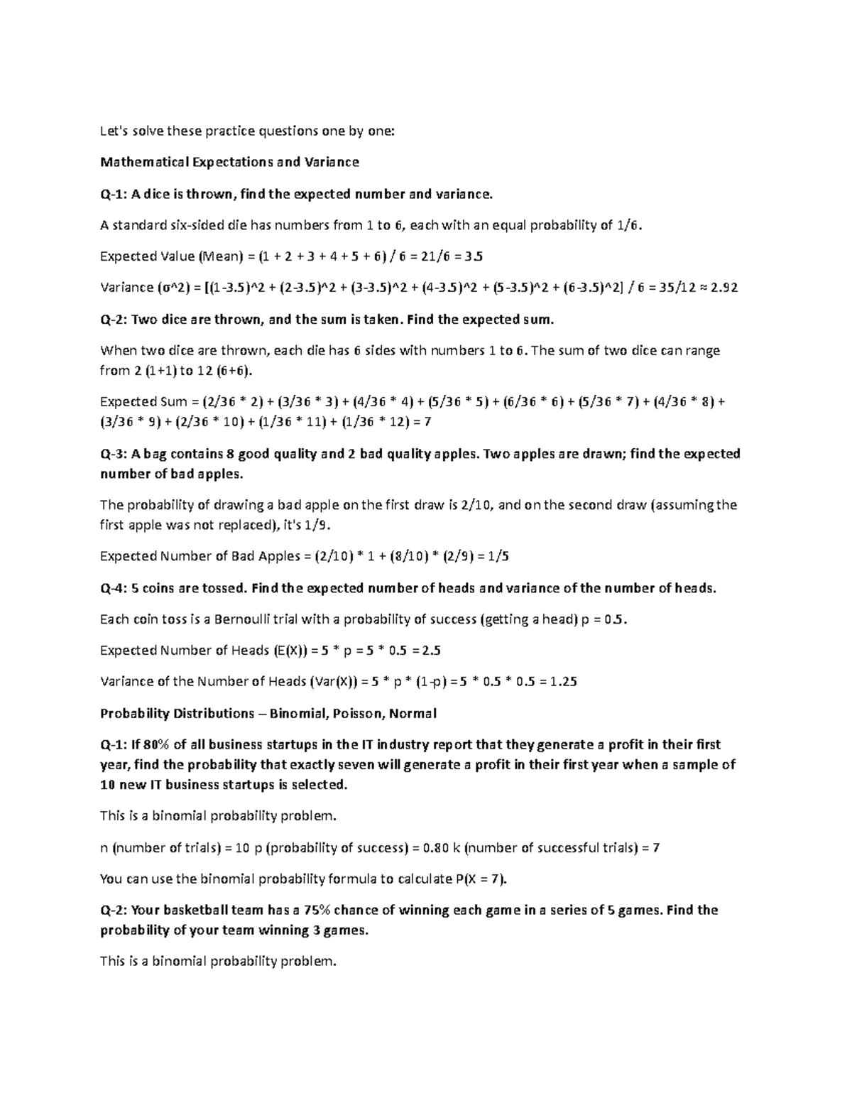 Let - Let's solve these practice questions one by one: Mathematical ...