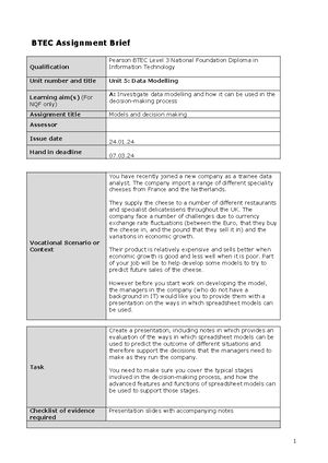 Information Technology - Level 3 - Further Education College - Studocu