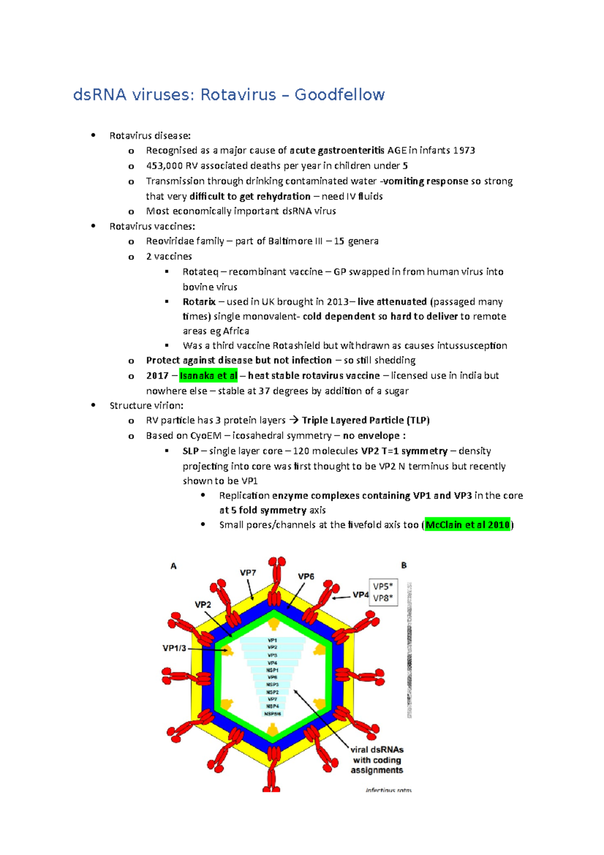 Ds RNA viruses - dsRNA viruses: Rotavirus – Goodfellow Rotavirus ...