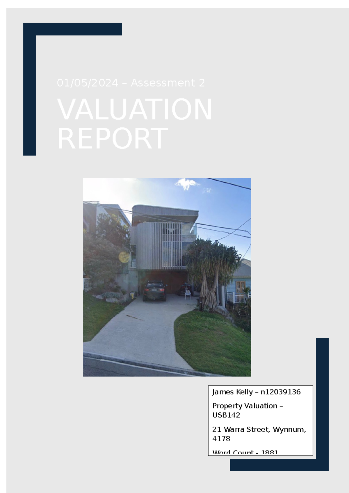 Property Valuation -A2 - 01/05/2024 – Assessment 2 VALUATION REPORT ...