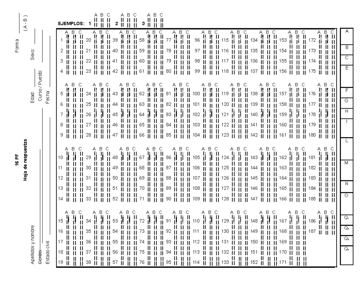 Hoja De Respuestas De Multiplicación