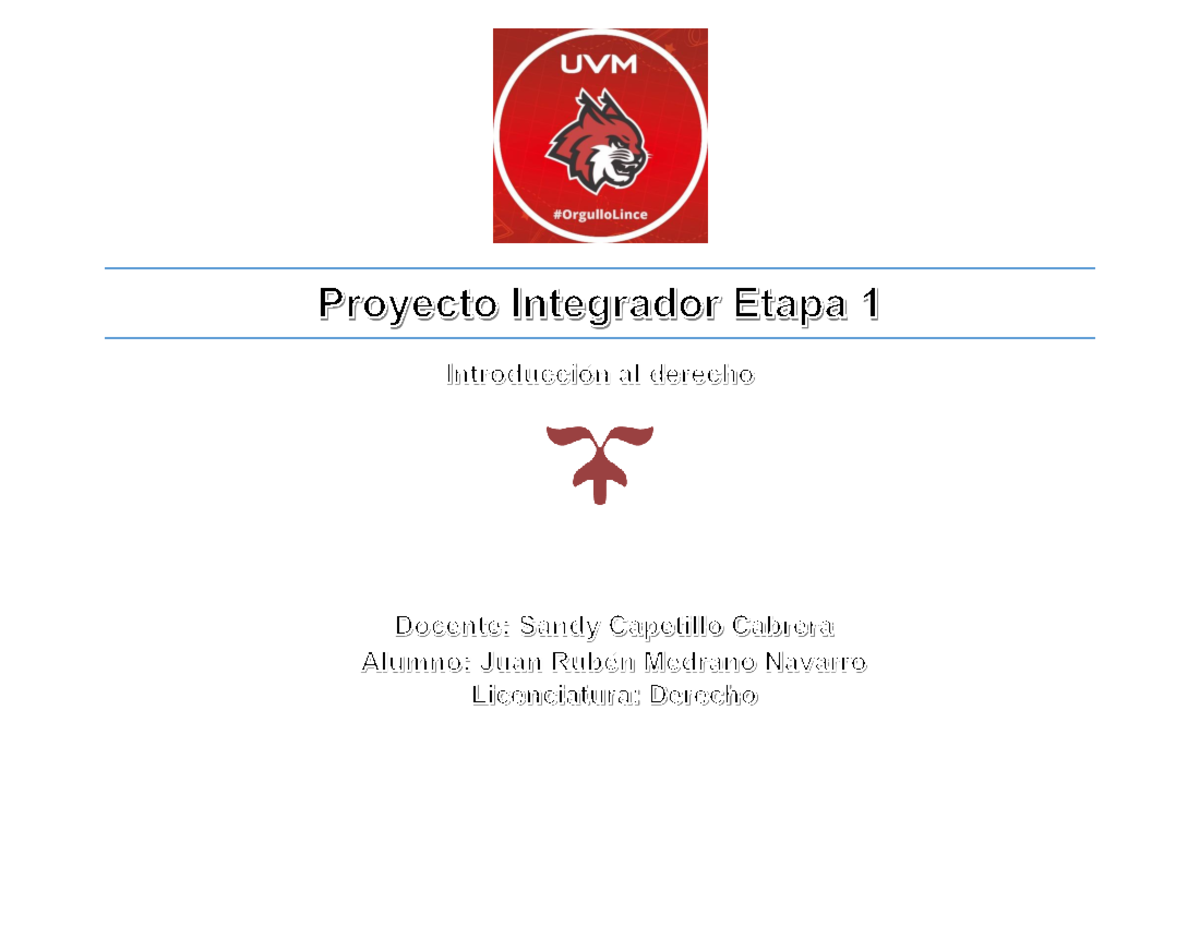 A2- Individual- Proyintg - sa PROYECTO INTEGRADOR – ETAPA 1 Instrucciones: 1. Define cada uno ...