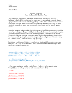 Biometry Computer Tutorial 3 - The normal distribution - BIOL 4350 R Tutorial: The normal - Studocu