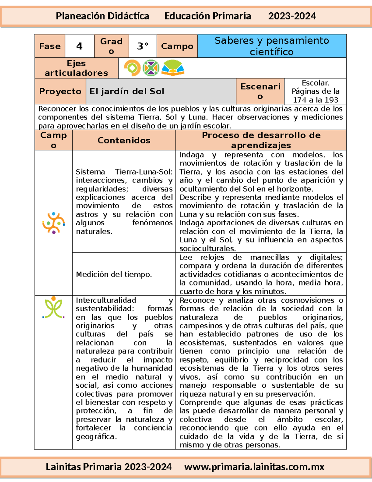 3er Grado Abril - 03 El jardín del Sol (2023-2024) - Fase 4 Grad o 3 ...