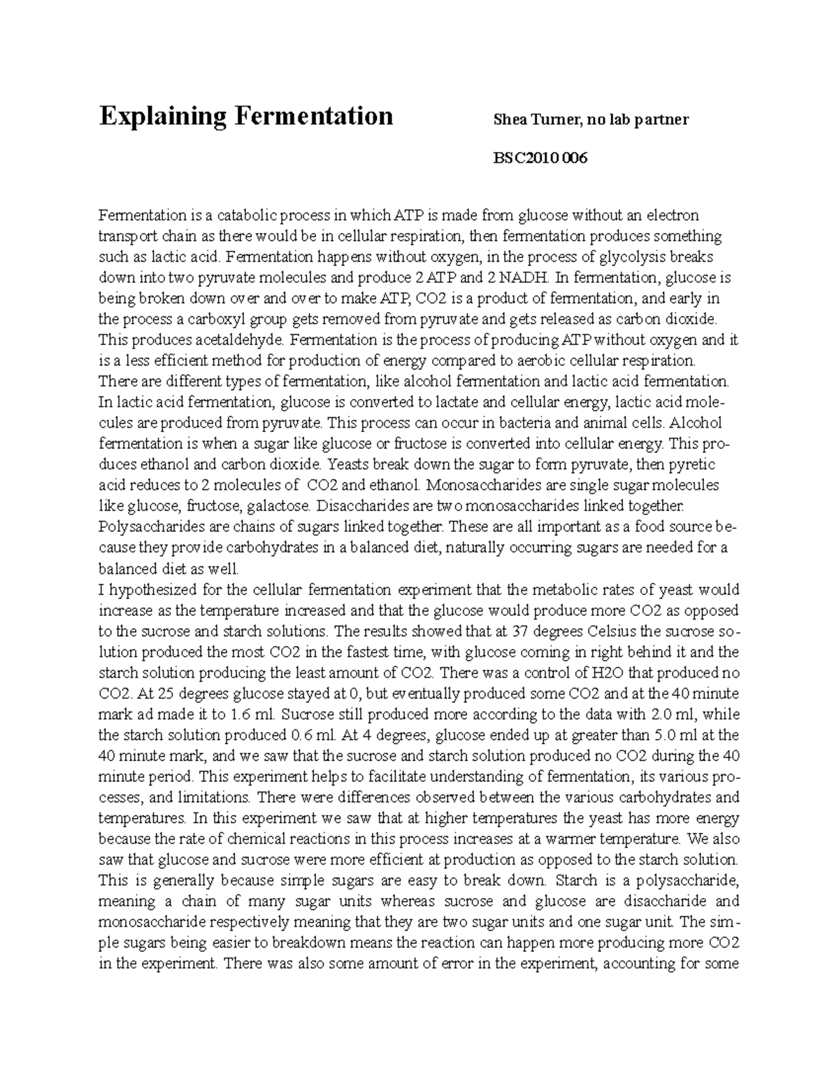 Abstract BSC2010 L - Explaining Fermentation Shea Turner, no lab ...