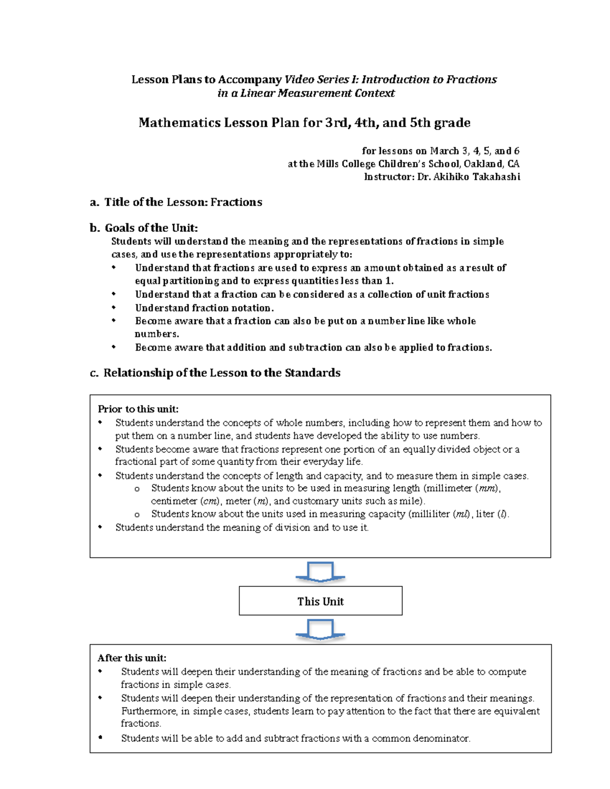 5b - About lecture notes - Lesson Plans to Accompany Video Series I ...