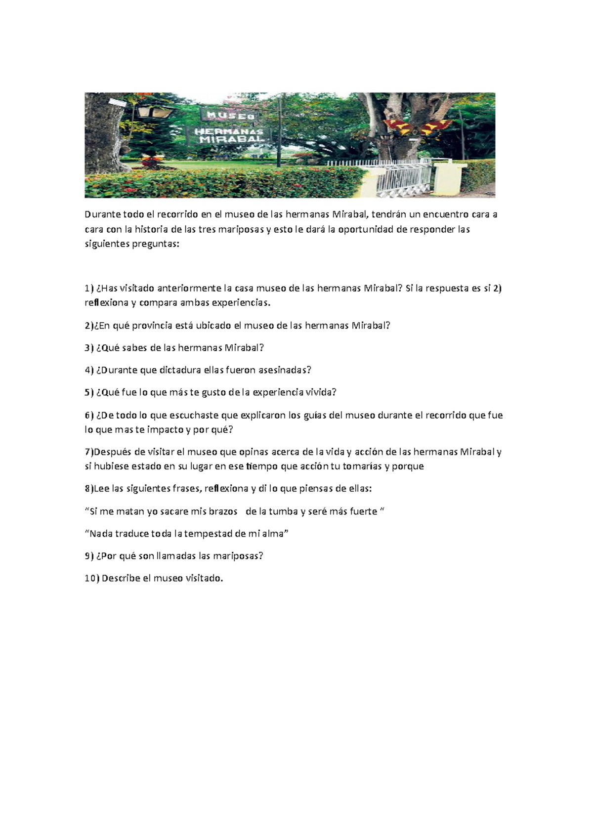 Guia para la escursion - CARTA A UNA EXCURSIÓN - Durante todo el ...