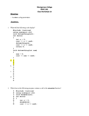 CMSC140 Common Project 5 2022 - CMSC 140 Programming Project 5: Magic Square Chapter(s) Covered ...