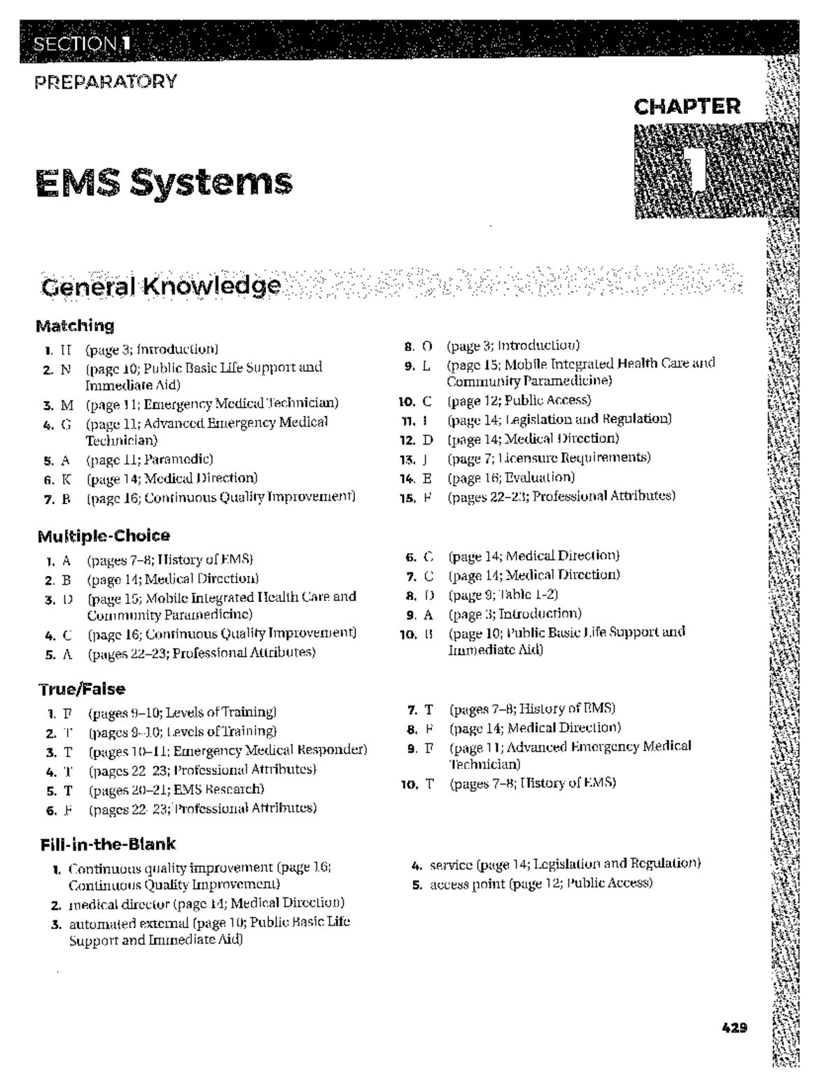 Answer Key - EMS 100 - Studocu