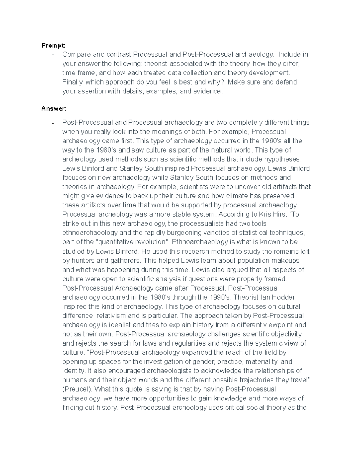 Week 3 question 1 - week 3 discussion board 1, professor Navaro, 100% on the assignment - Prompt ...