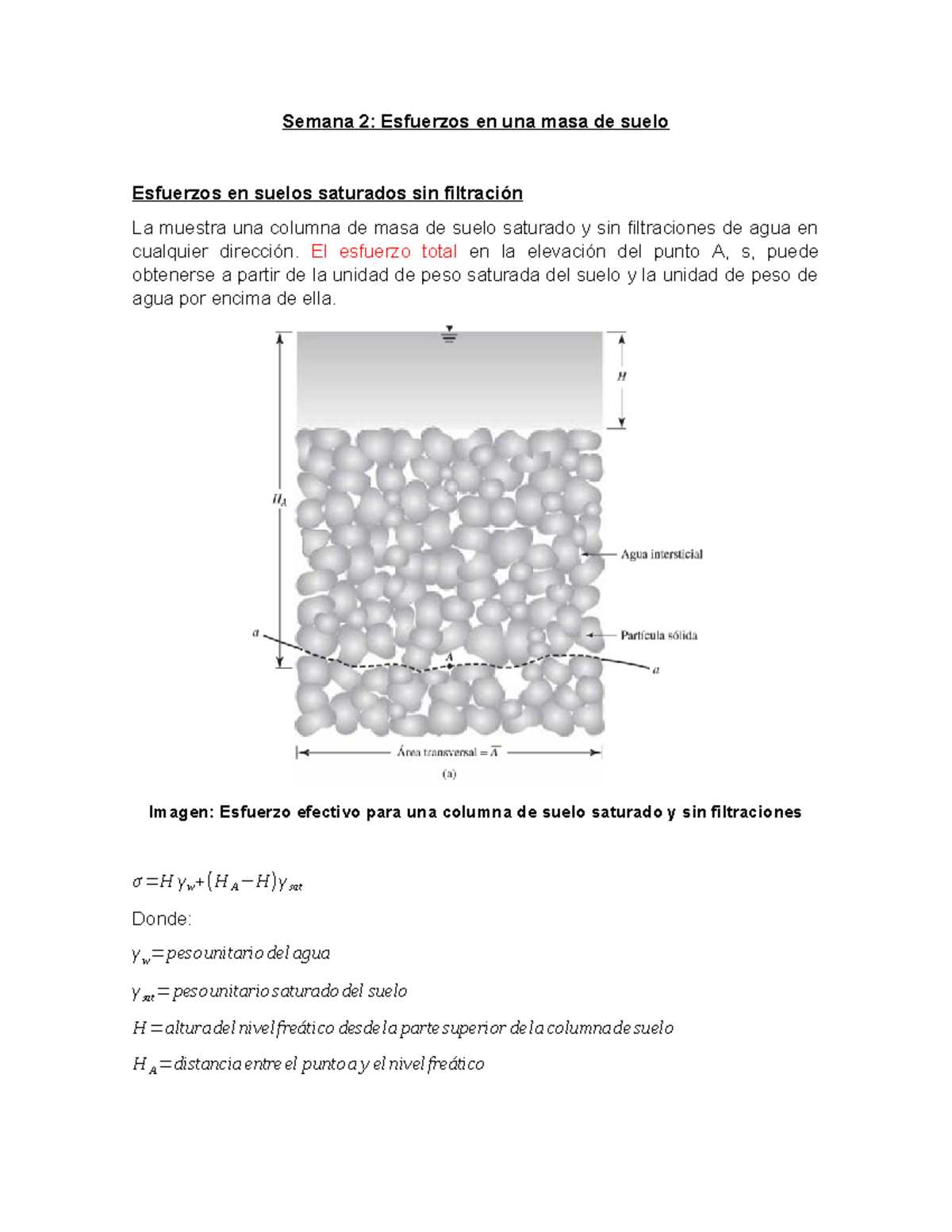 S2resumenesfuerzos en una masa de suelo mecanica de suelos - Semana 2: Esfuerzos en una masa de ...