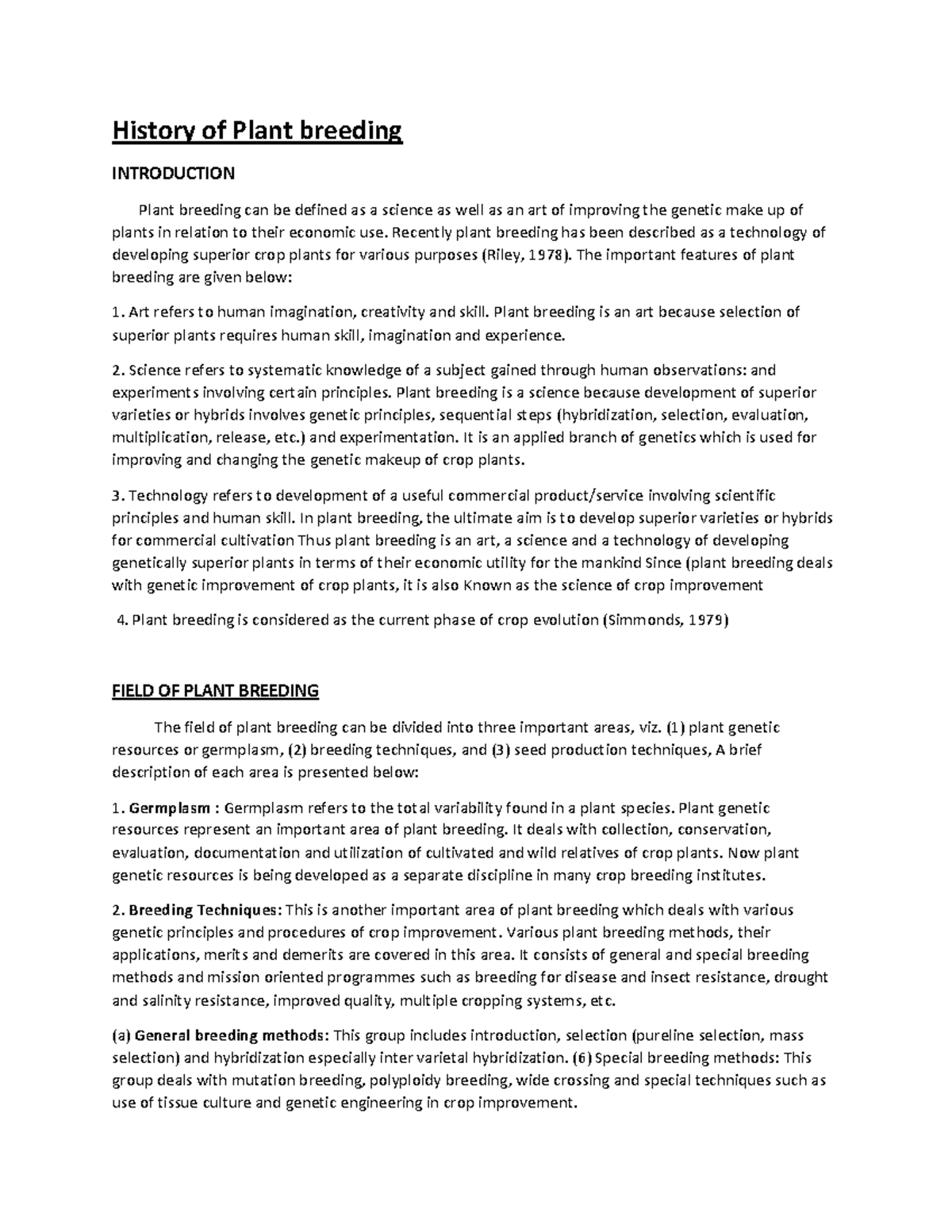 GPB-417 History of Plant breeding - History of Plant breeding ...