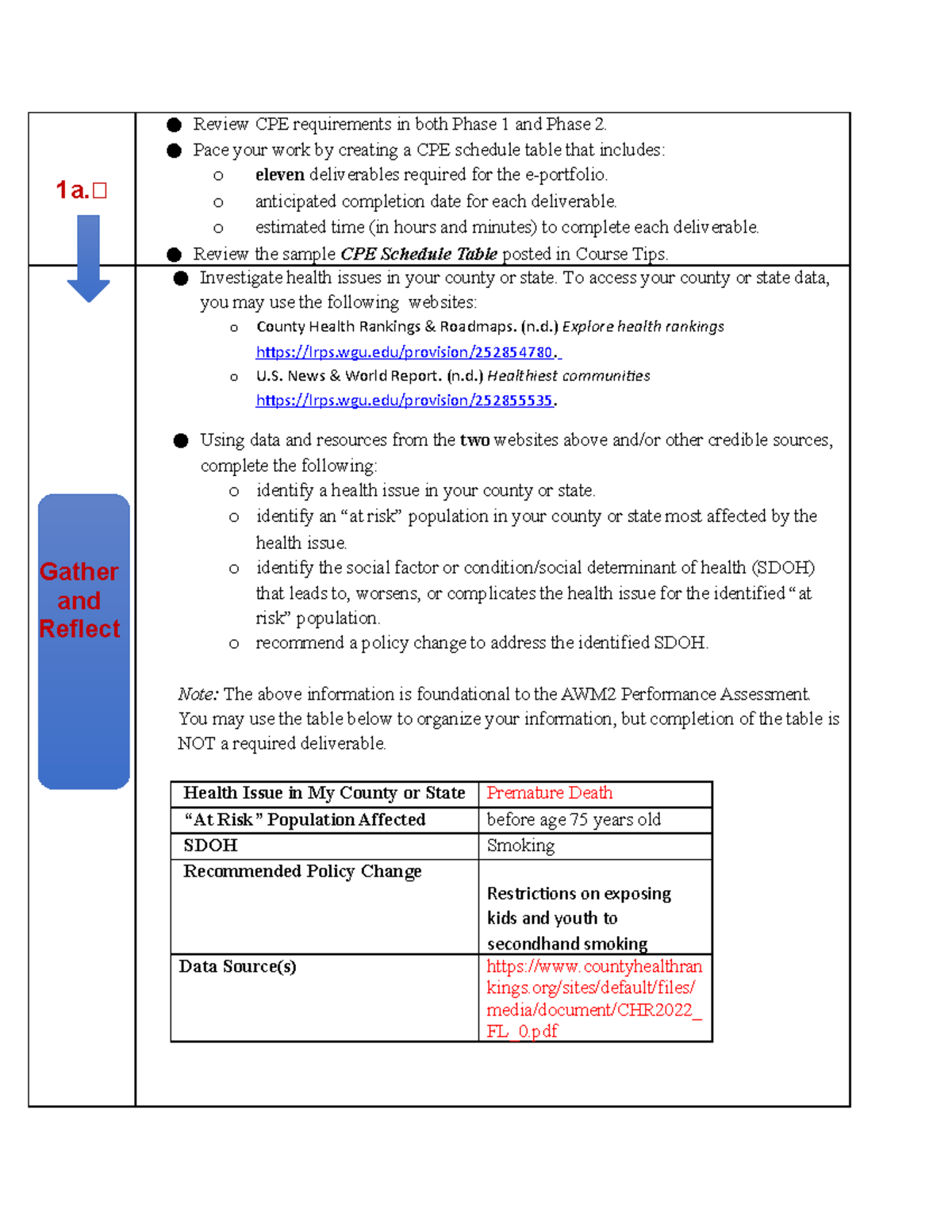 D025 CPE - Assignment - 1a.𑀀 Review CPE requirements in both Phase 1 and Phase 2. Pace your work ...