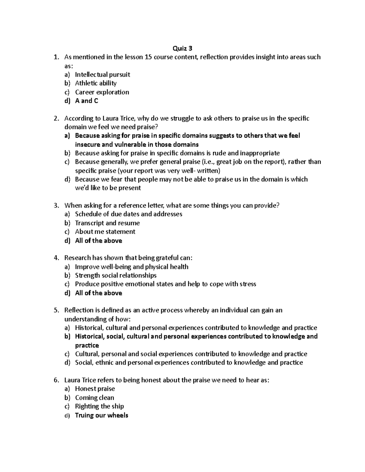 UU150-Quiz3TestBank - Quiz 3 As mentioned in the lesson 15 course ...