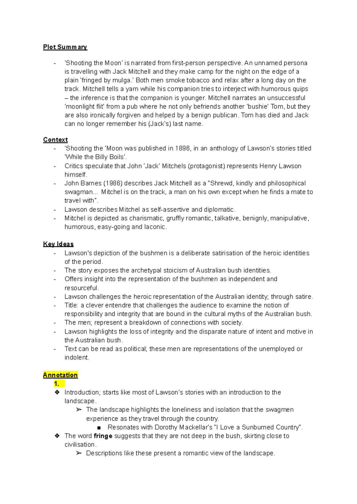 'Shooting the Moon' depth notes - Plot Summary - ‘Shooting the Moon’ is ...