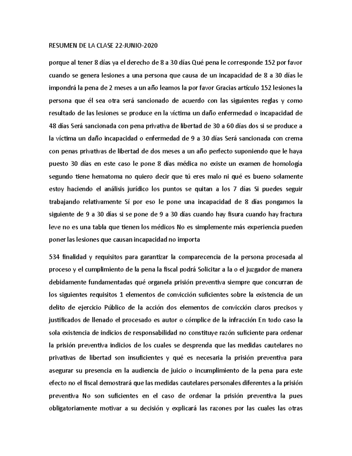 Resumen DE LA Clase 22-JUN-2020 - RESUMEN DE LA CLASE 22-JUNIO- porque ...