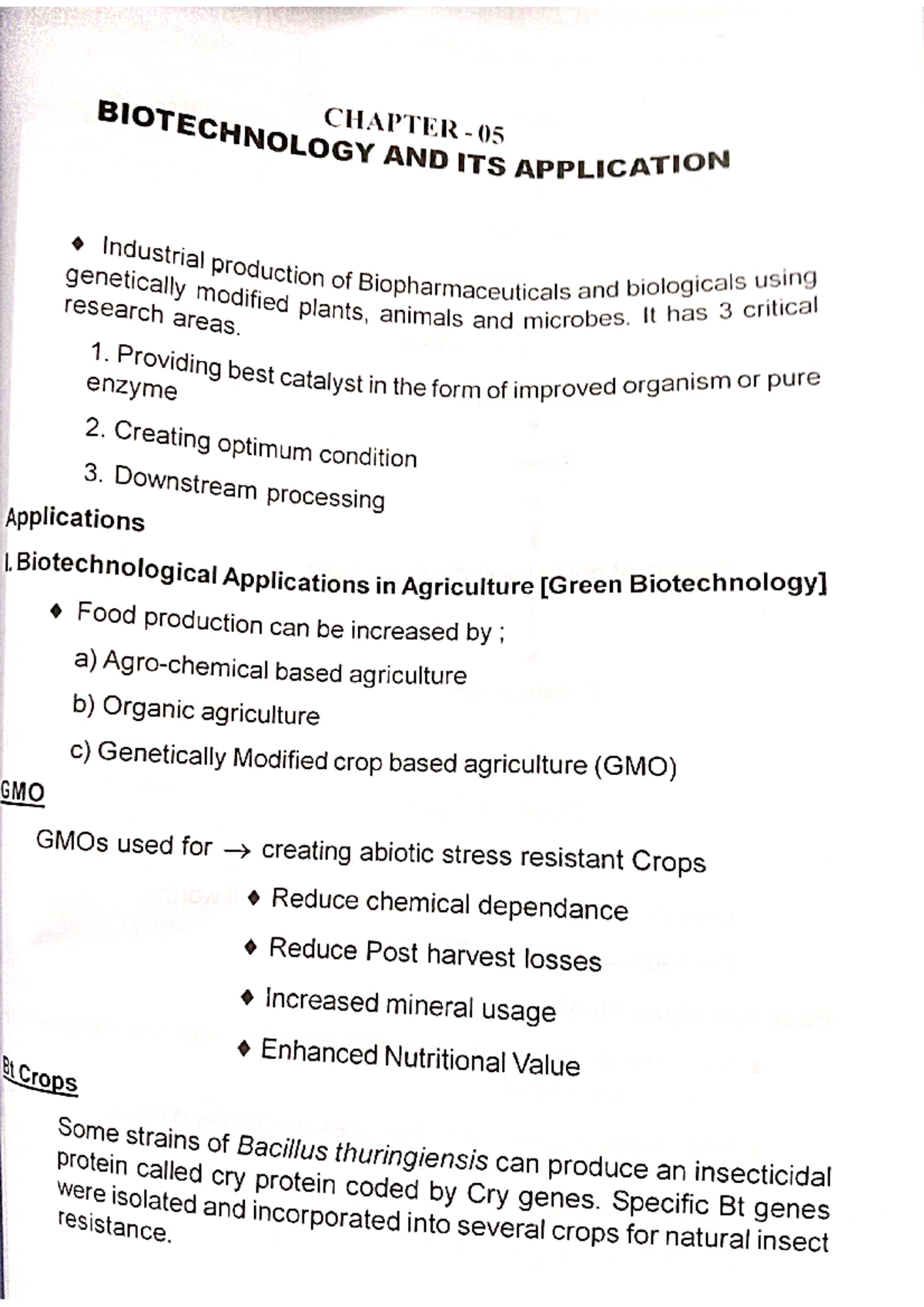 CHP 5 Biotechnology and it's applications - science - Studocu