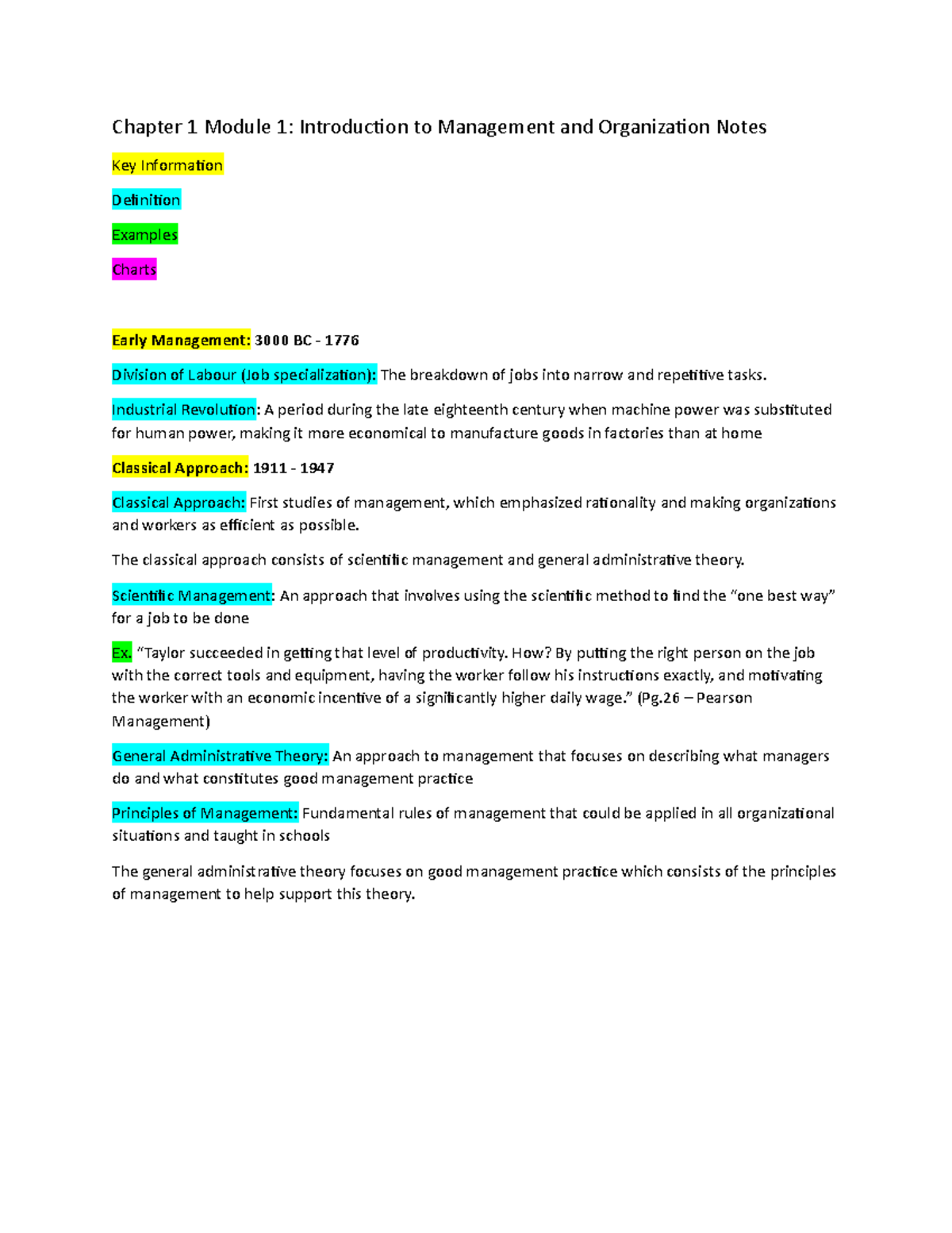 Chapter 1 Module 1 - Pearson Management Twelfth Edition Textbook/Slide ...
