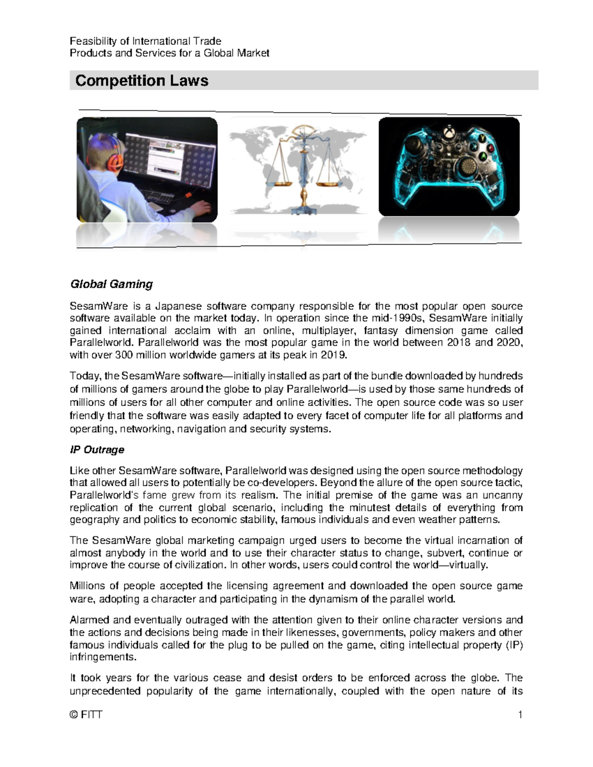 Competition Laws - Products and Services for a Global Market ...