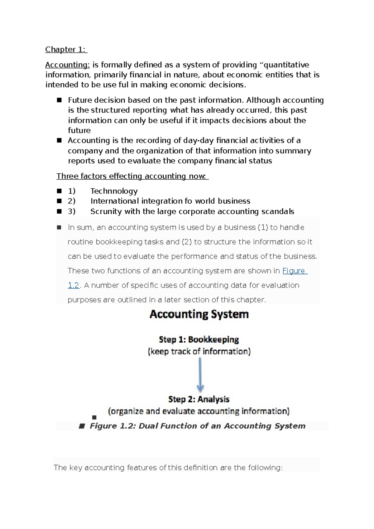 Chapter 1-Accounting - Self Note - Chapter 1: Accounting: is formally ...