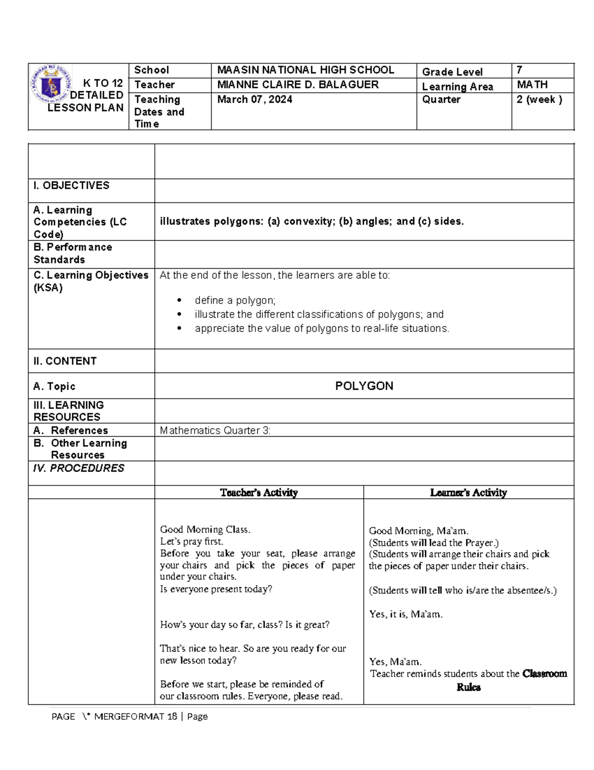 Angles Formed by Parallel Lines Cut by a Transversal (Auto Recovered ...