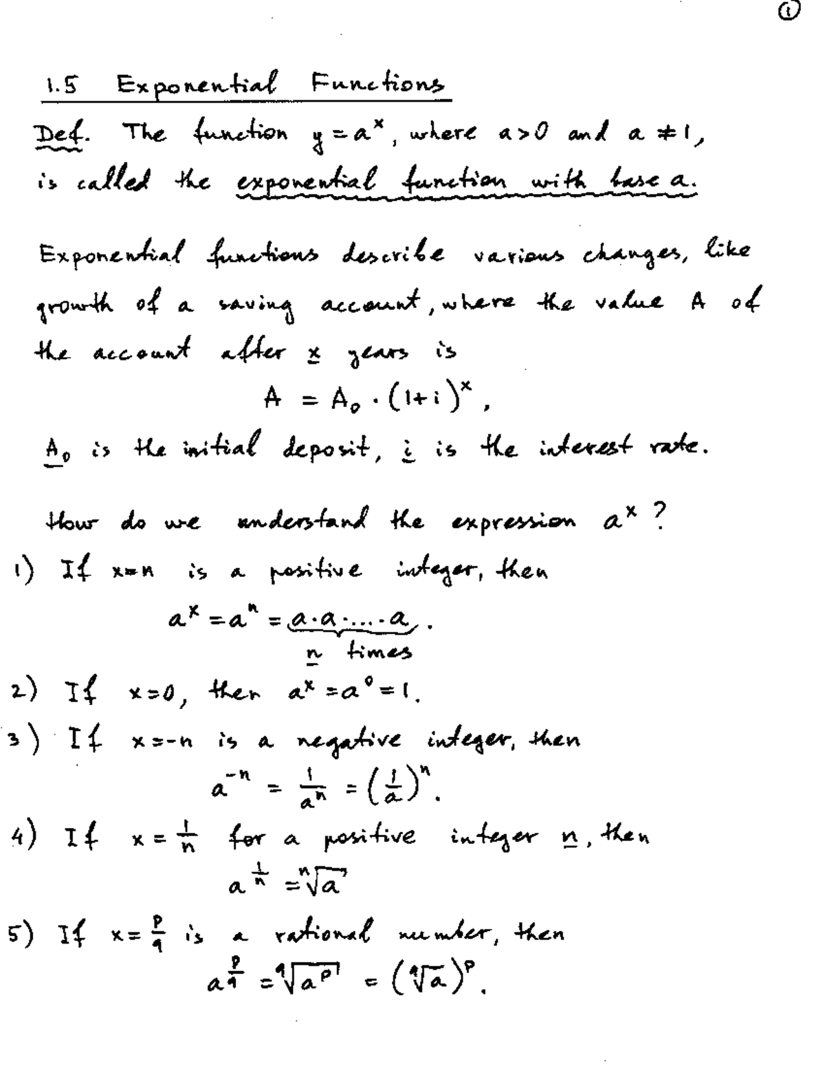 Math113 Section 1 - Lecture notes for Math 113, Valeriu Soltan - I E ...