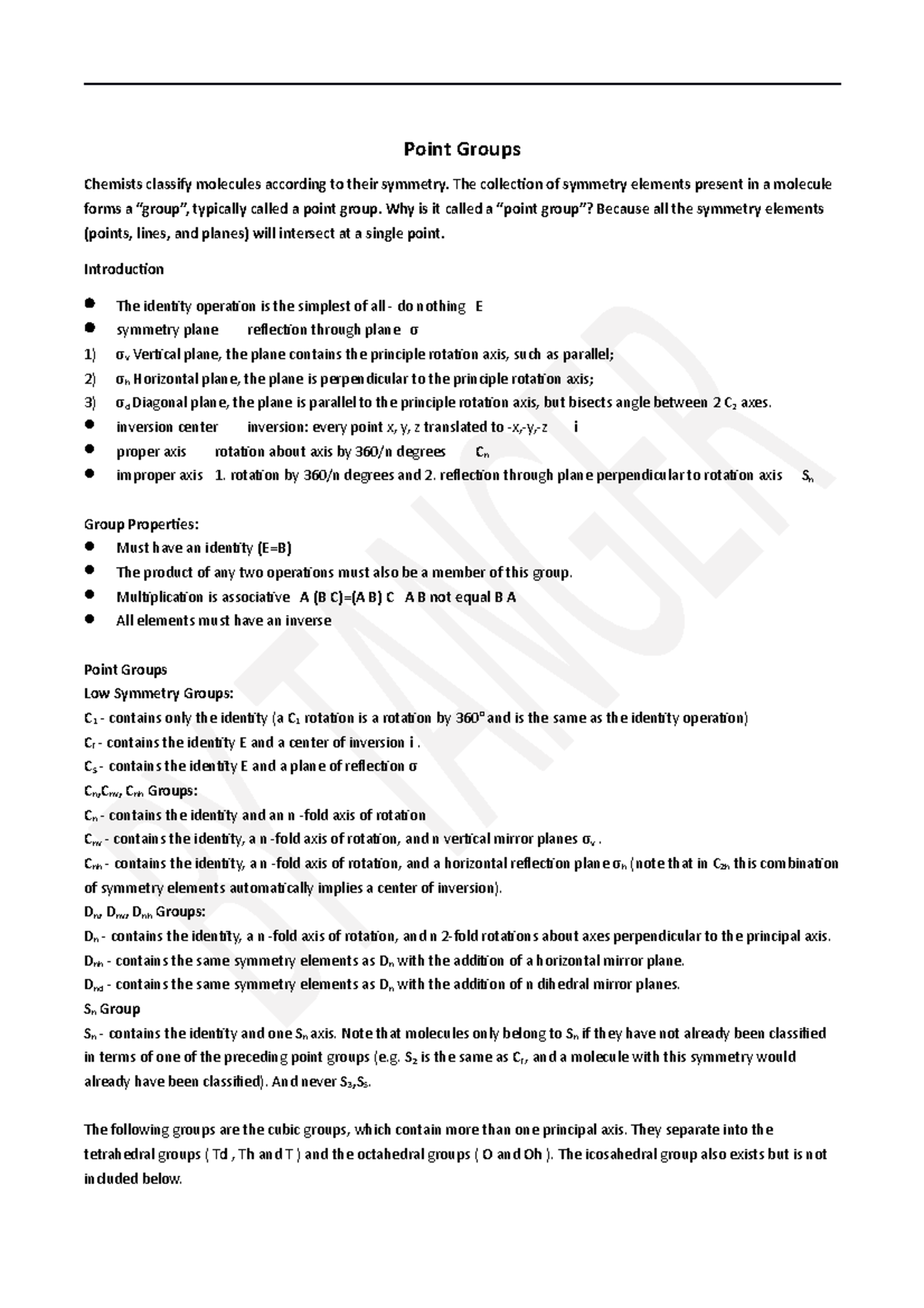 Point Groups - about symmetry operation - Point Groups Chemists ...