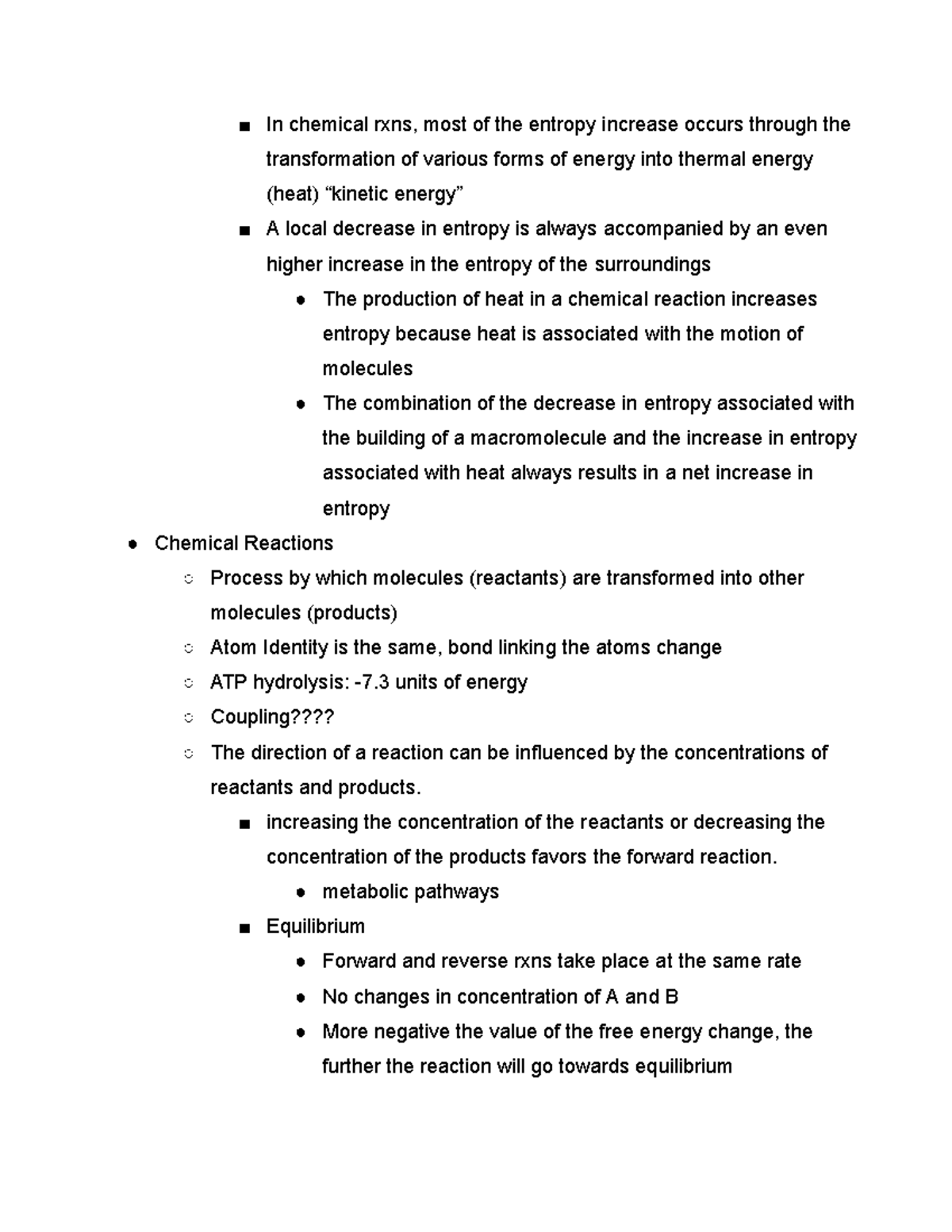 Chemical Reactions and Equilibrium - Studocu