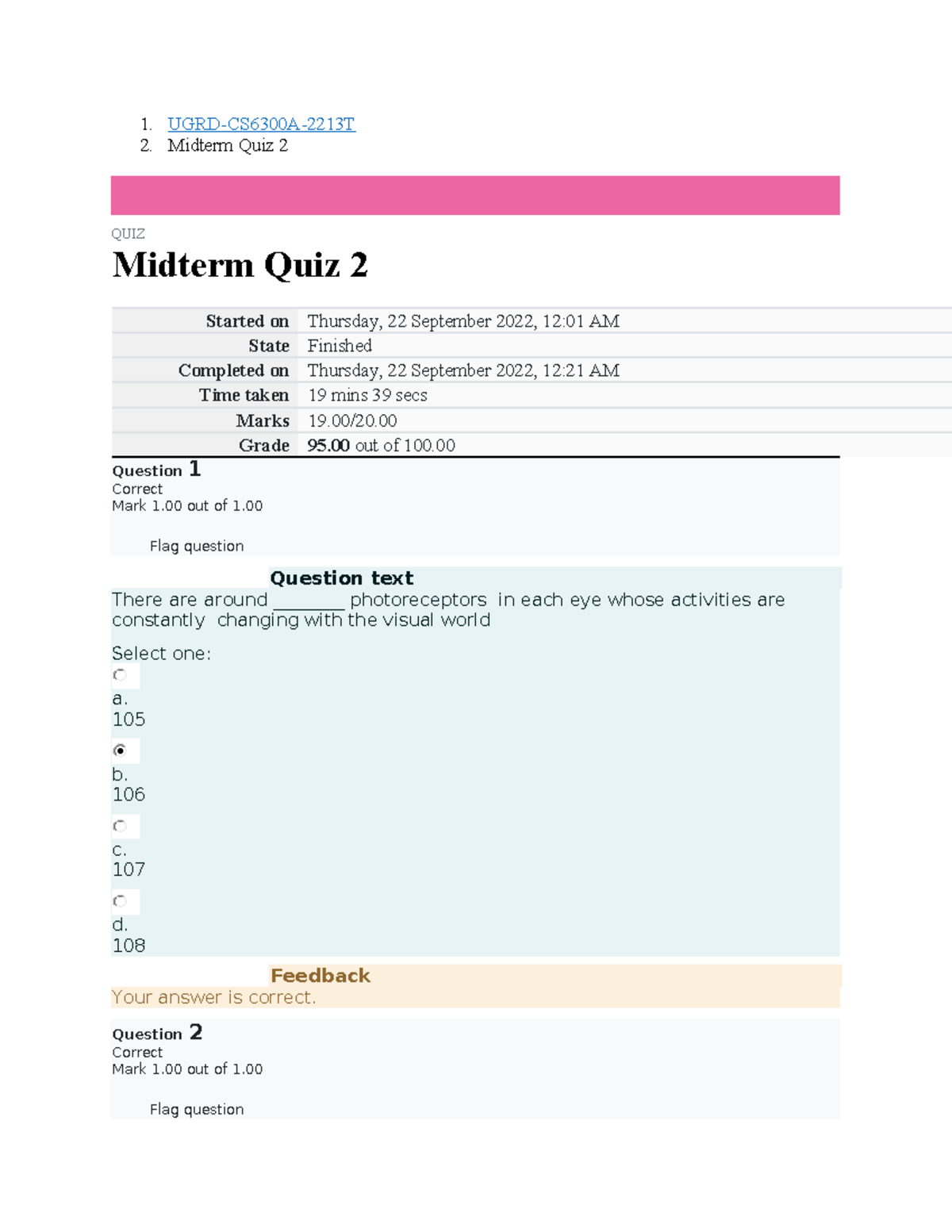 Introduction To Machine Learning Midterm Quiz 2 1 Ugrd Cs6300a 2213t 2 Midterm Quiz 2 Quiz