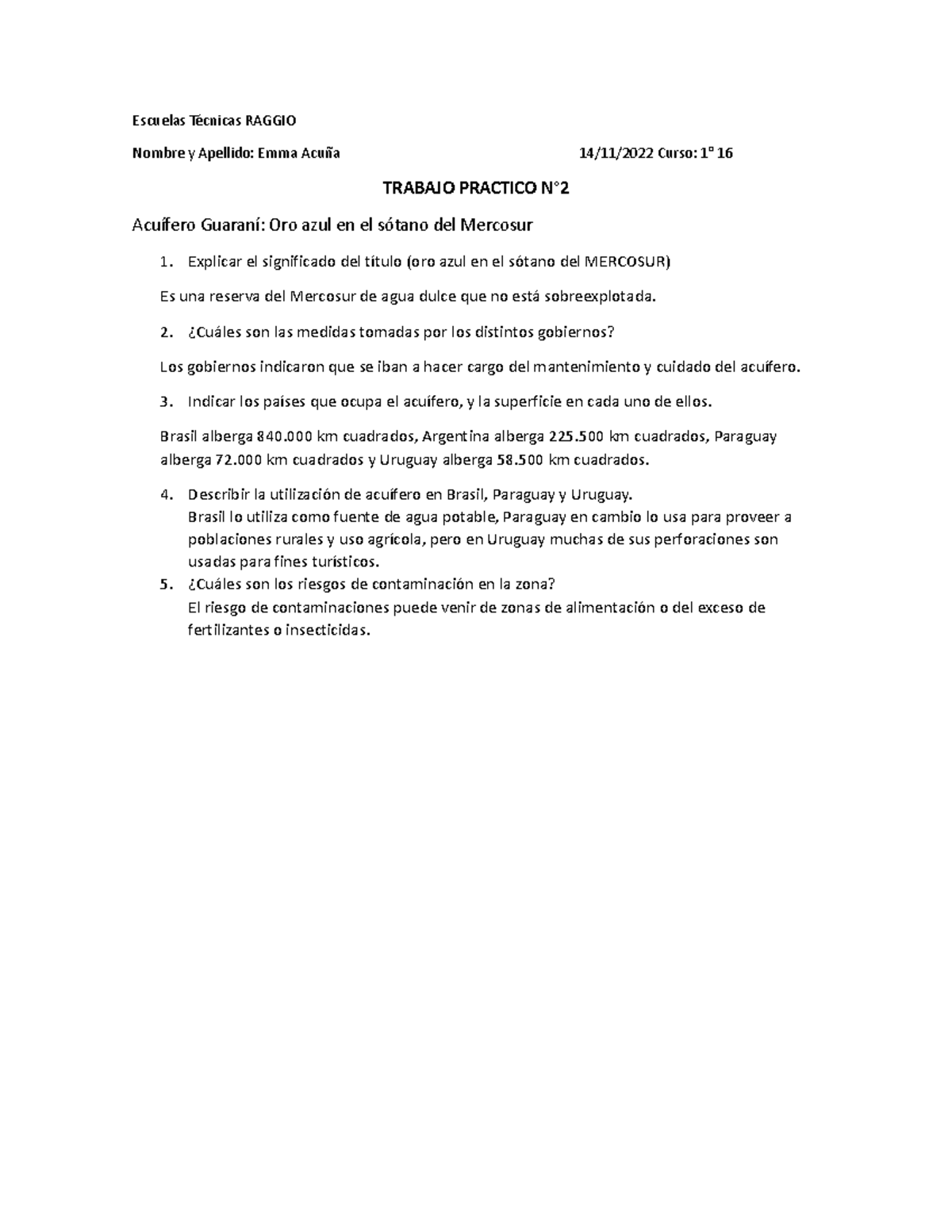 lengua y literatura - Escuelas Técnicas RAGGIO Nombre y Apellido: Emma ...