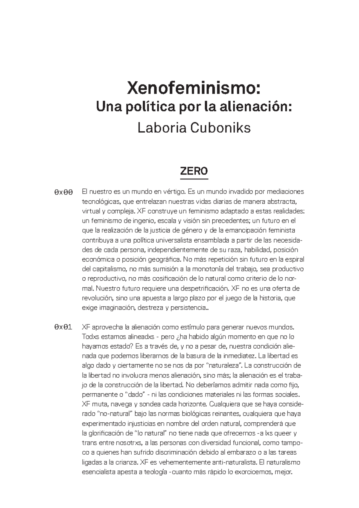 Xenofeminismo - Xenofeminismo: Una política por la alienación: Laboria ...
