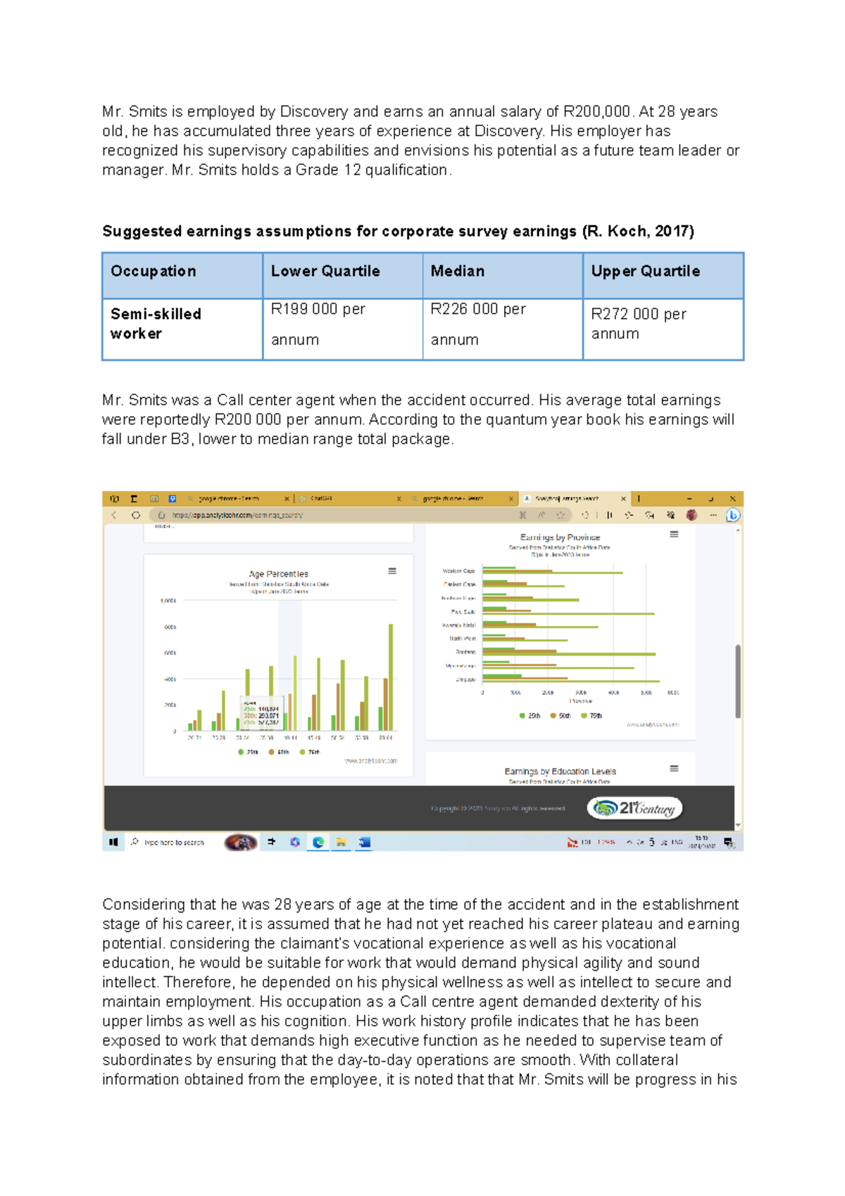 Mr Smits - Mr. Smits is employed by Discovery and earns an annual ...