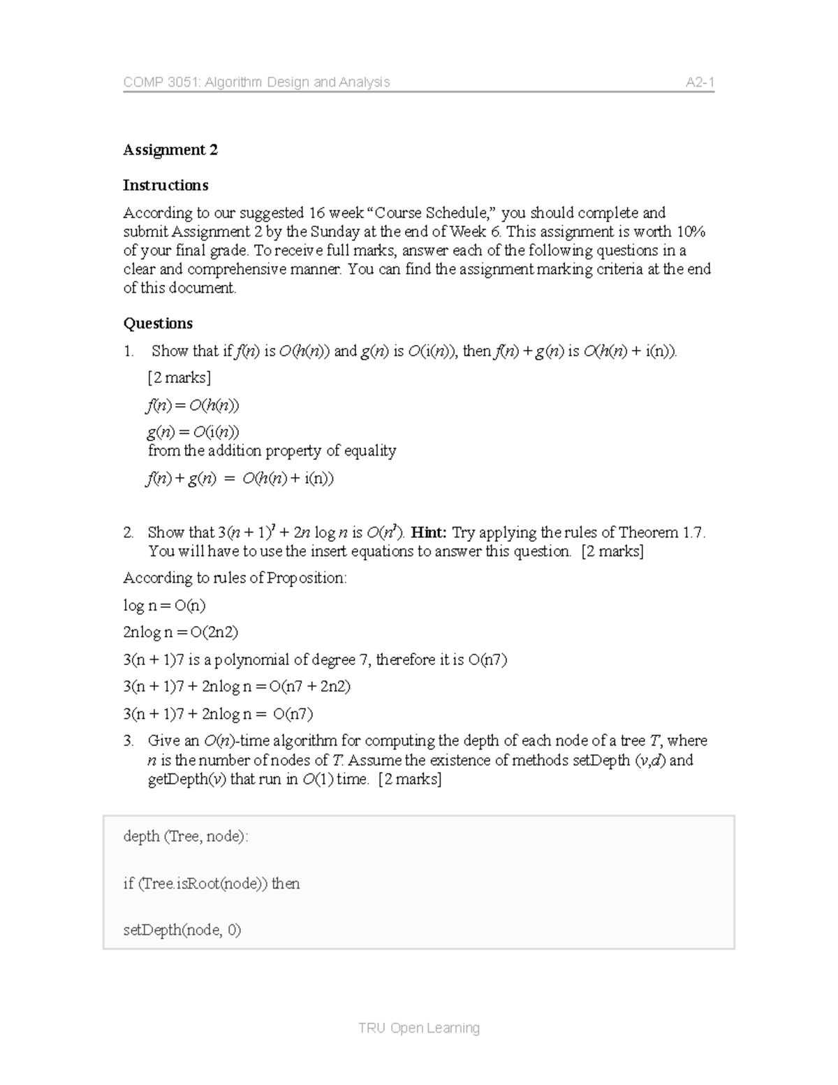 Assignment 2 - Article on Alogrithms - COMP 3051: Algorithm Design and ...