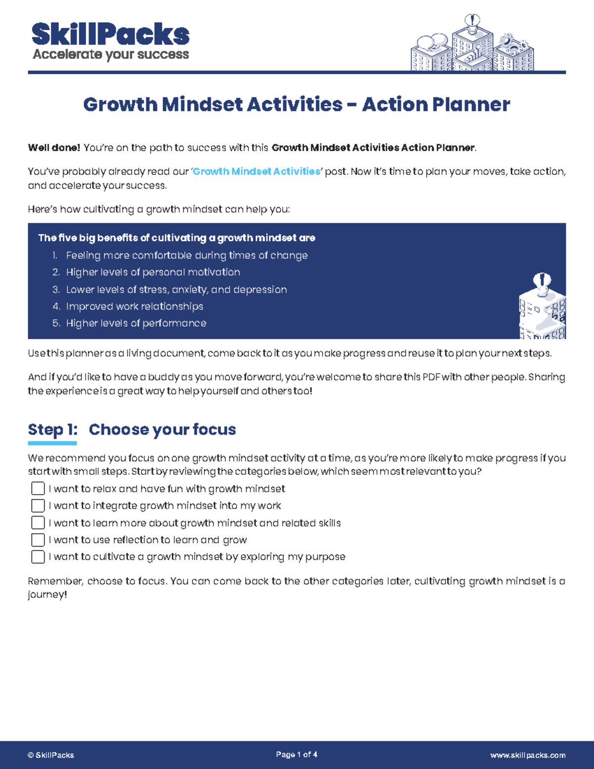 Growth Mindset Activities Action Planner - You’ve probably already read ...