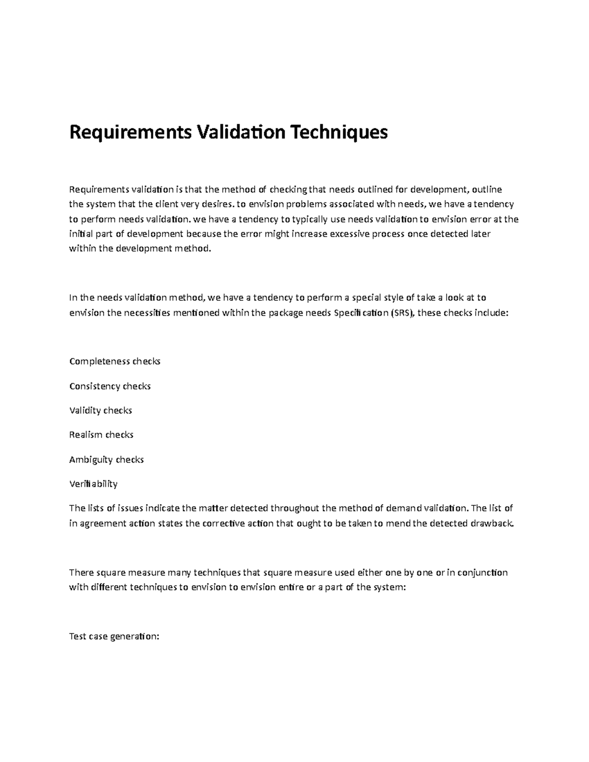 Requirements Validation Techniques - Requirements Validation Techniques ...