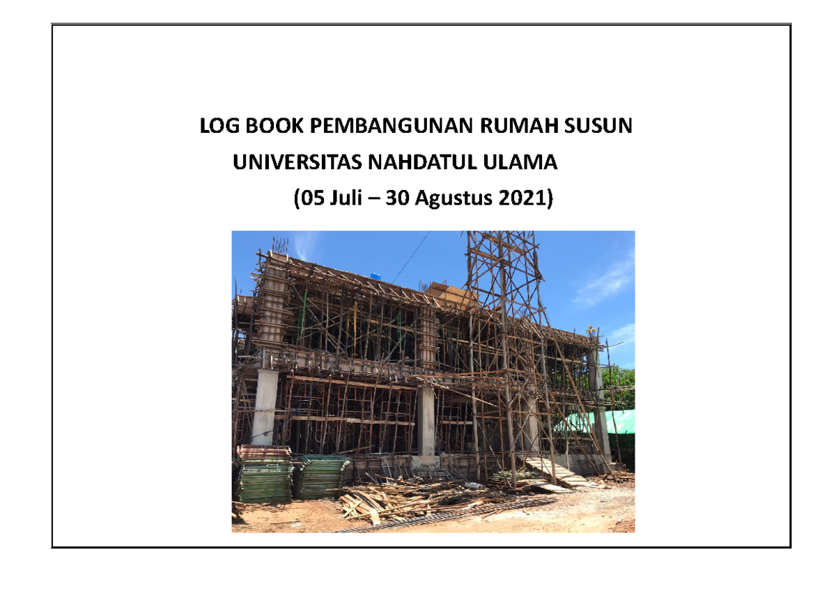LOG BOOK Rumah Susun Universitas Nahdatul Ulama - LOG BOOK PEMBANGUNAN ...