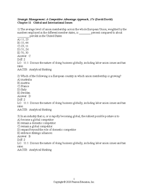 Chapter 1 - Question Bank - Strategic Management: A Competitive ...