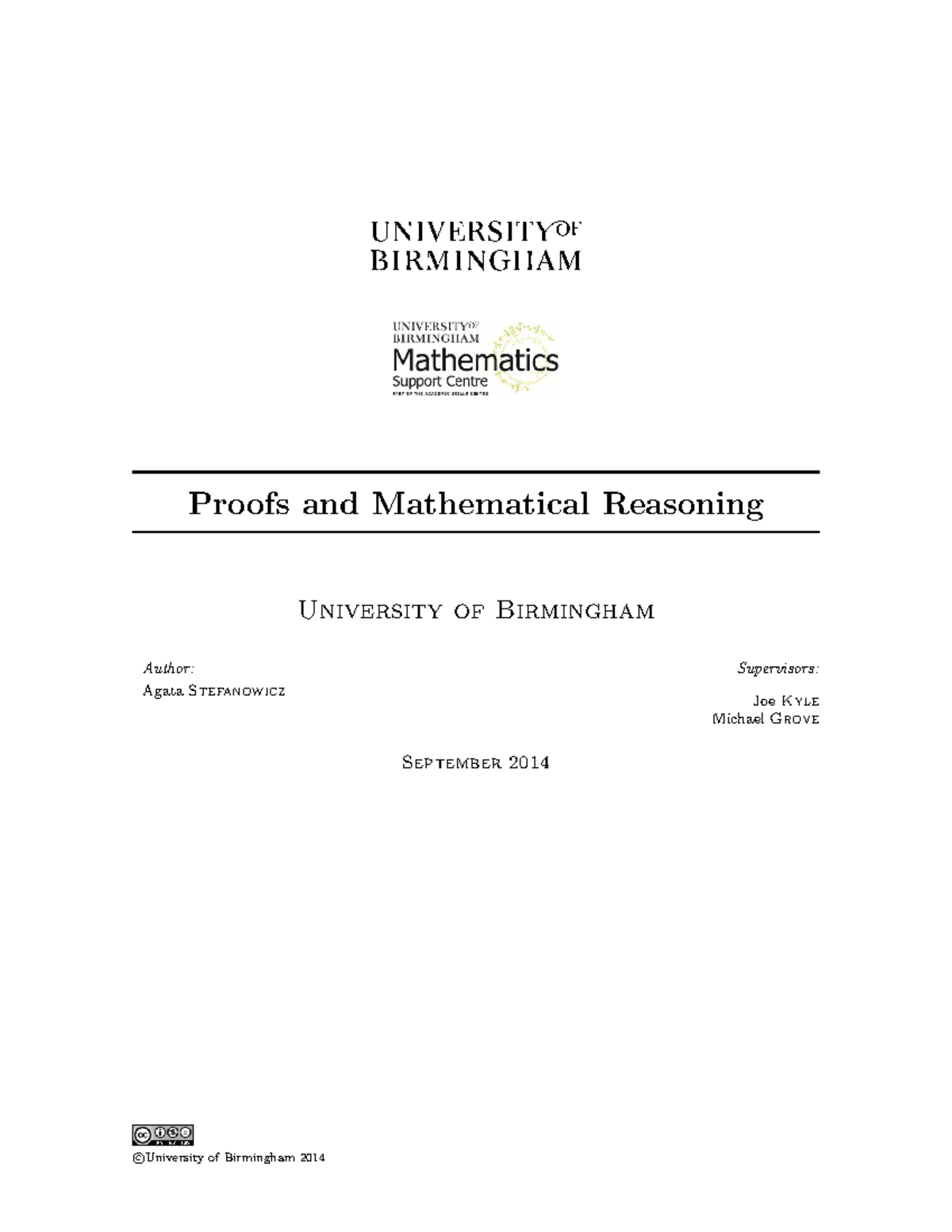 Proof-and-Reasoning - Proofs and Mathematical Reasoning University of ...