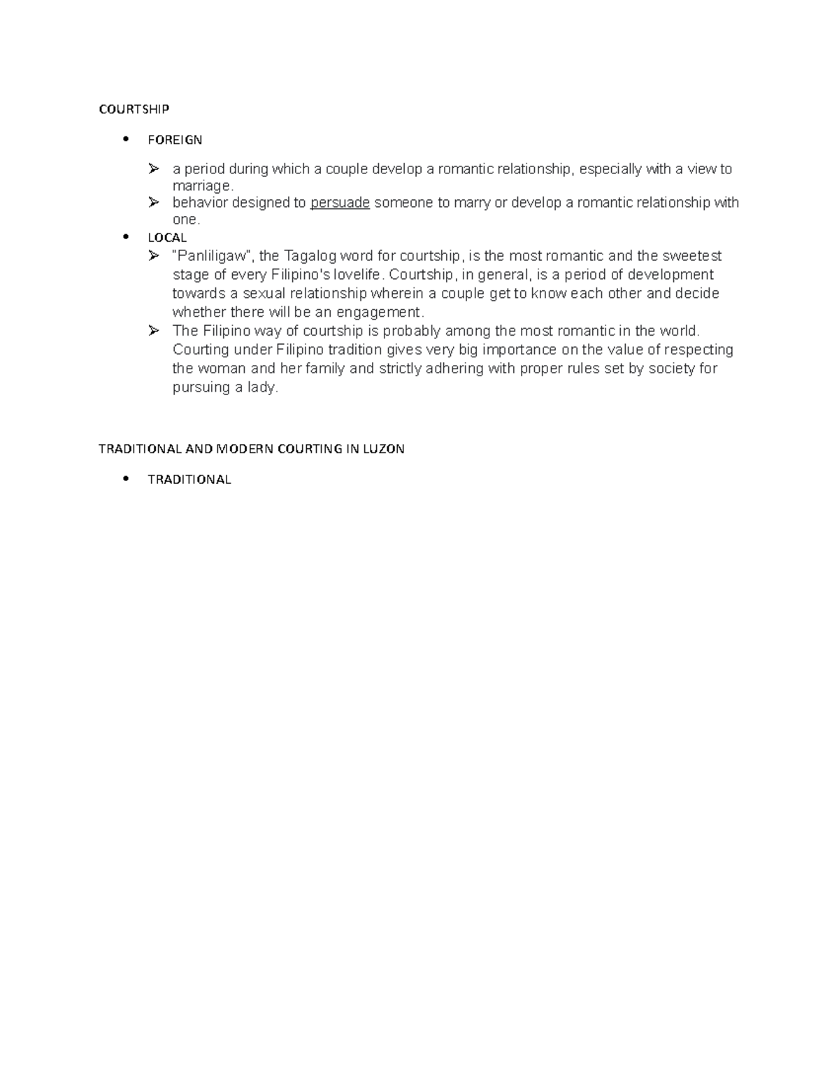 Courtship notes - COURTSHIP FOREIGN a period during which a couple ...