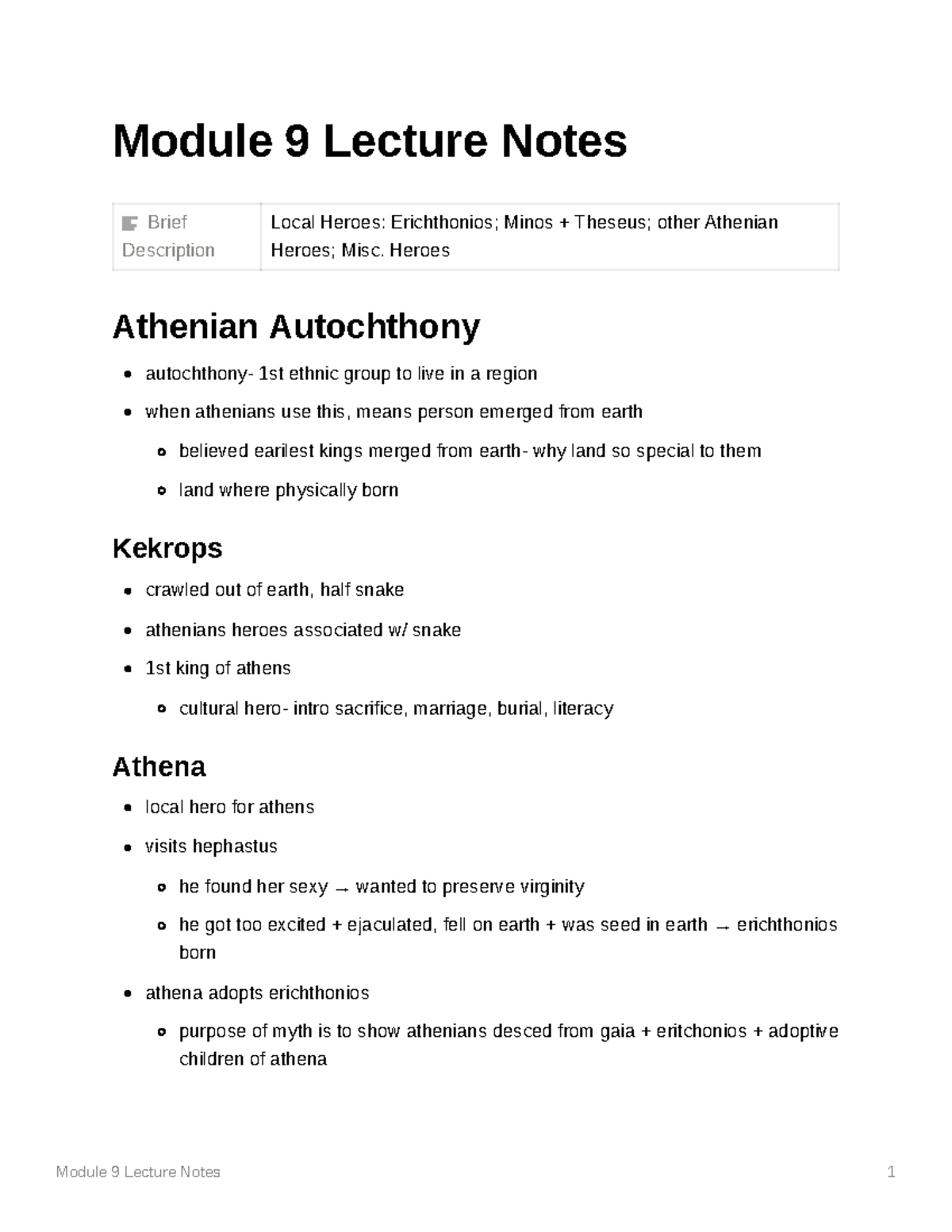 Module 9 Lecture Notes From Prof Finnies Asynchronous Class Local