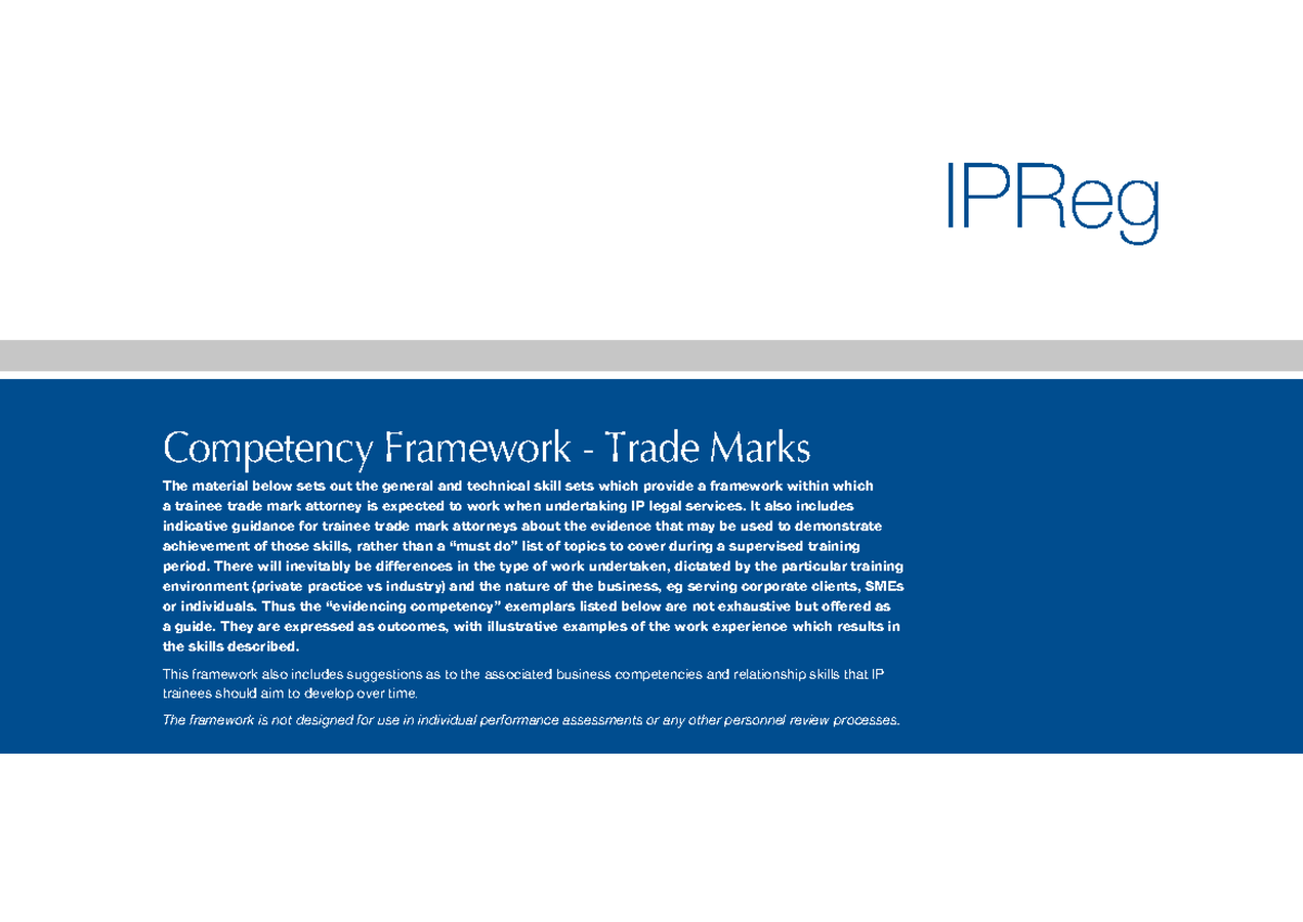 In house counsel - ivh hhhgvheigejjrtjro jojojohjhjh - IPReg Competency ...