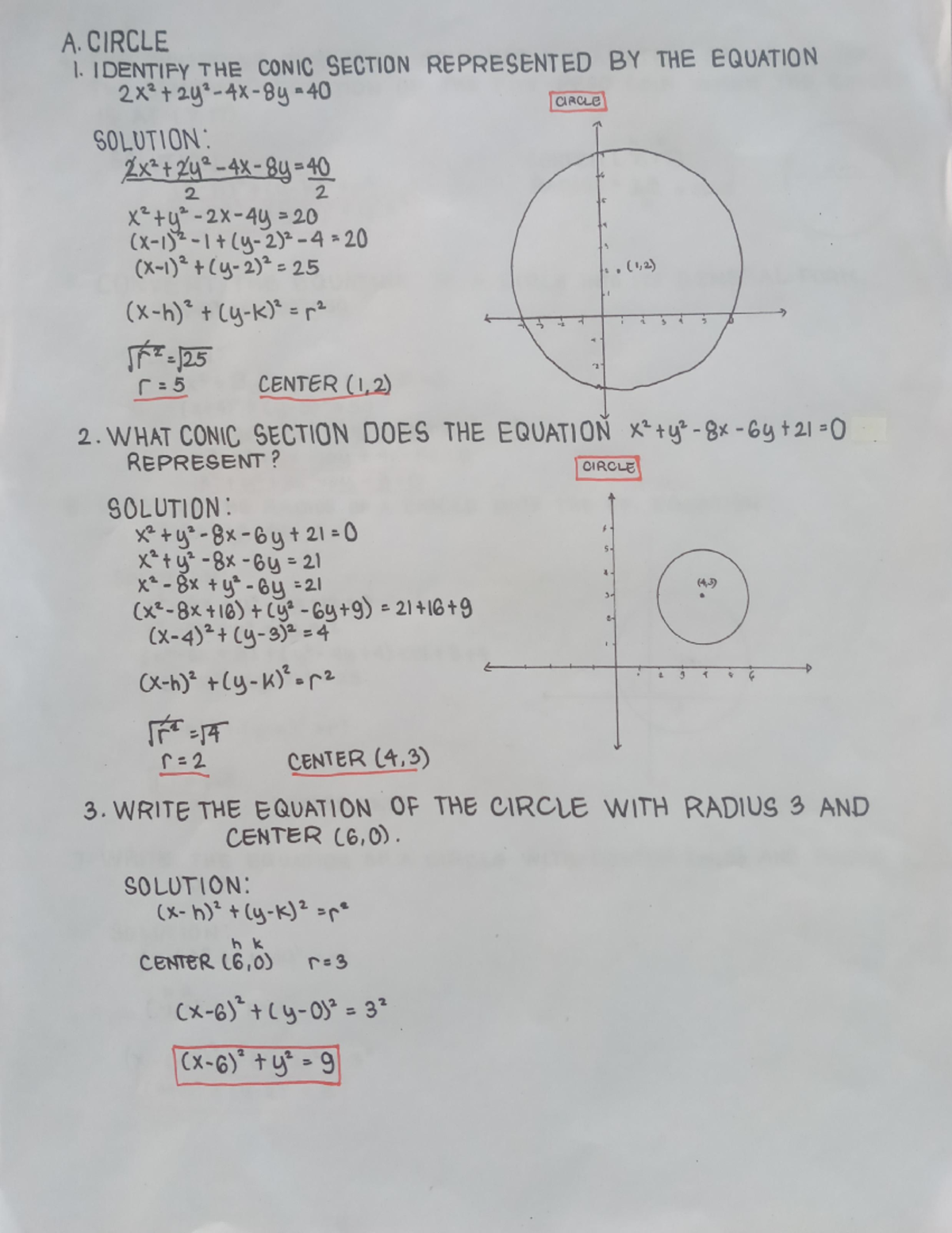 ( Conic Sections) Problem SETS - Math for Engineers - PangSU - Studocu
