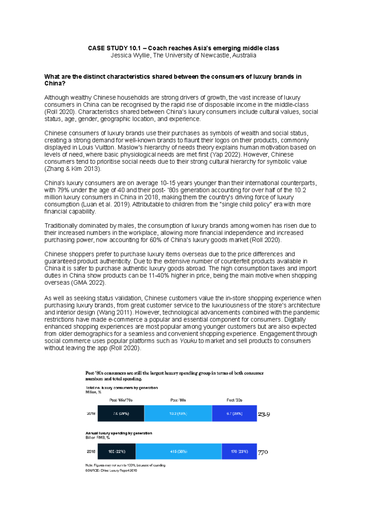 BUS299 Case Study 10.1 Coach reaches Asia's emerging middle class ...
